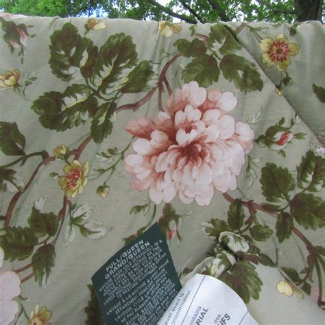 Ralph Lauren Yorkshire Rose Floral Pink Sage Fullqueen Comforter