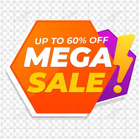 메가 세일 가격 라벨 디자인 Png 일러스트 무료 다운로드 Lovepik