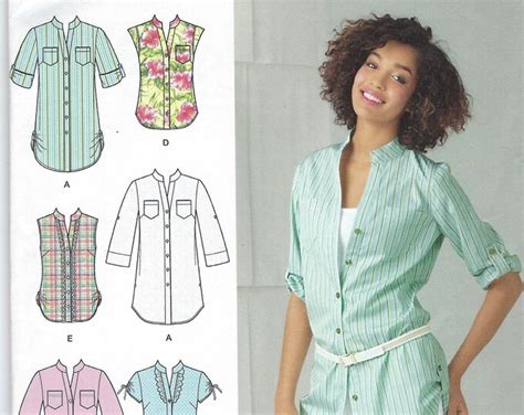 Uncut Simplicity Sewing Pattern 2255 Sewing Patterns Uncut Misses Shirts Tunics Size 6 14 14