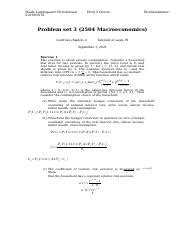 Analysis Of Consumption Choices In Macroeconomics Problem Set Course Hero