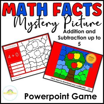 Addition And Subtraction Within 5 Powerpoint Game Apples Theme