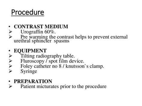 Retrograde Urethrogram For Urology Residents Pptx