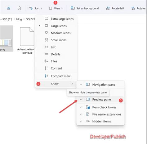How To Show Or Hide Preview Pane In Windows File Explorer