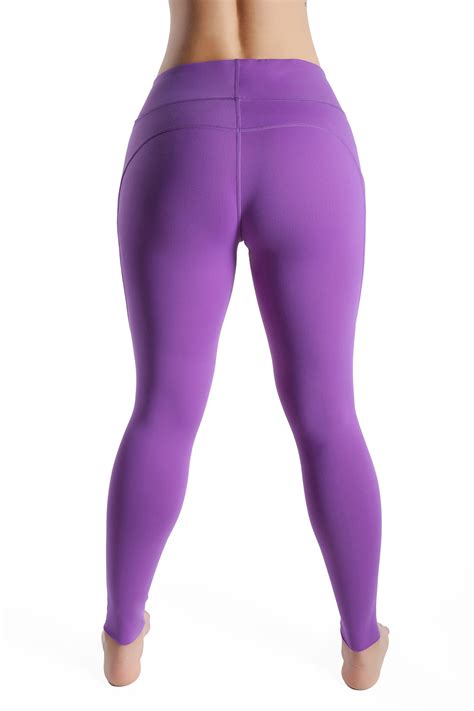 Women Stylish Leggings Solid Purple Tough Mode Athletic