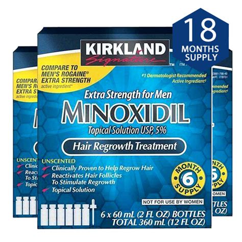 Kirkland Minoxidil 5 Liquid For Men 18 Month Supply