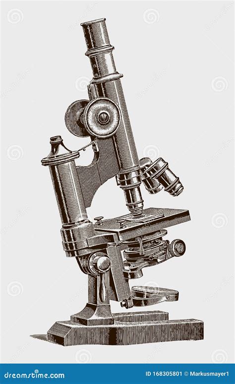 Large Inclinable Optical Microscope With Hinged Joint And Clamping