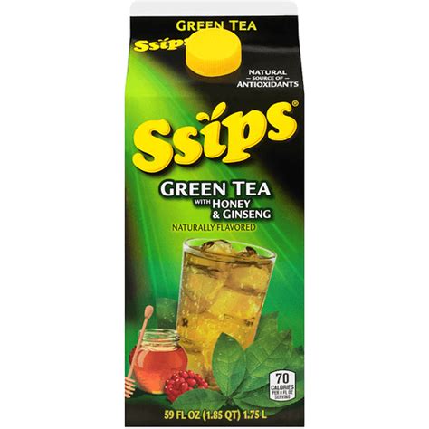 Ssips® Green Tea With Honey And Ginseng Flavored Drink 59 Fl Oz Carton