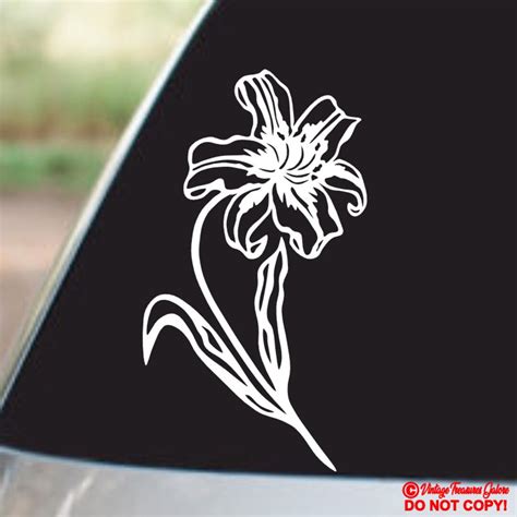 Lily Lilium Flower Vinyl Decal Sticker Car Truck Boat Laptop Rear
