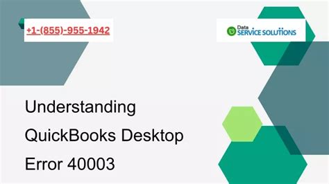 Ppt How To Fix Quickbooks Desktop Error 40003 A Step By Step Guide Powerpoint Presentation