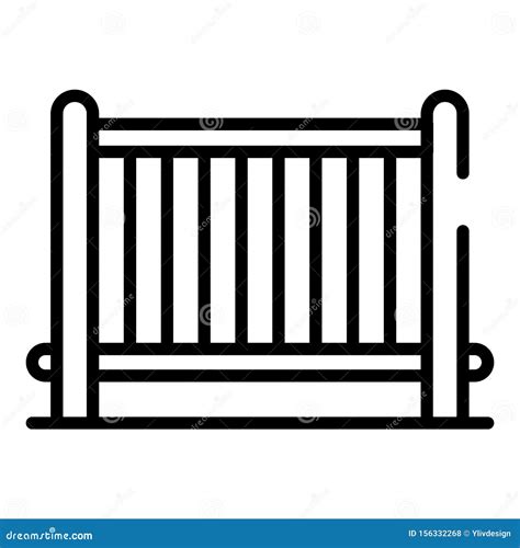 Icono Del Pesebre Del Beb Estilo Del Esquema Ilustración Del Vector