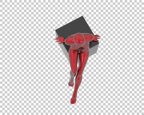 Манекен изолирован на прозрачном фоне 3d рендеринг иллюстрации Премиум Psd