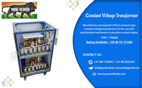 Constant Voltage Transformer Exporter Purevolt India