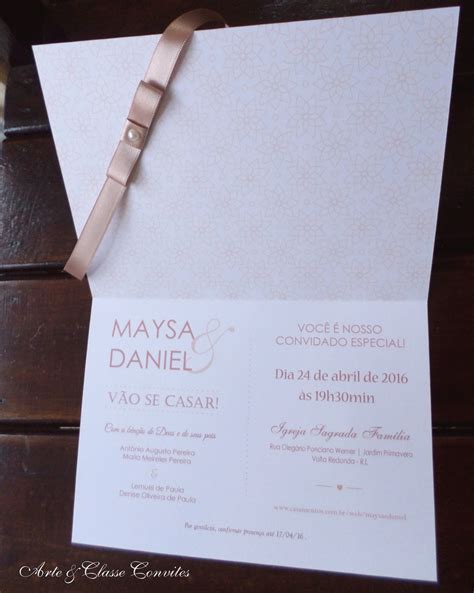 Convite Casamento Nude Elo Produtos Especiais