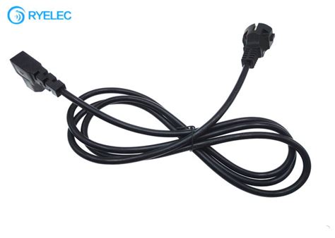 Power Cord European Schuko Iec 60320 C13 Left Angle 3 1 0mm2 Cable