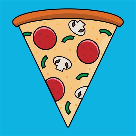Cheesy Pepperoni Mushroom Pizza 49979778 Vector Art At Vecteezy