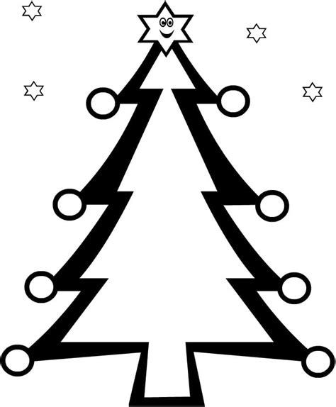 Coloriage Sapin de Noël Facile télécharger et imprimer gratuit sur