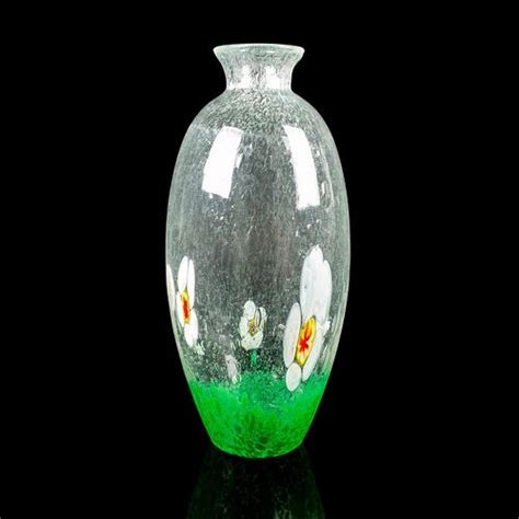 Hand Blown Art Bubble Glass Floral Vase Sold At Auction On 20th