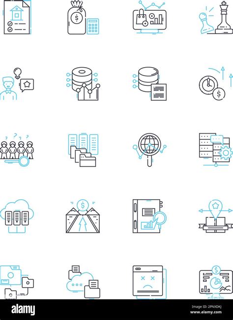 Cost Savings Linear Icons Set Frugal Economical Efficient Thrifty Bargain Discount