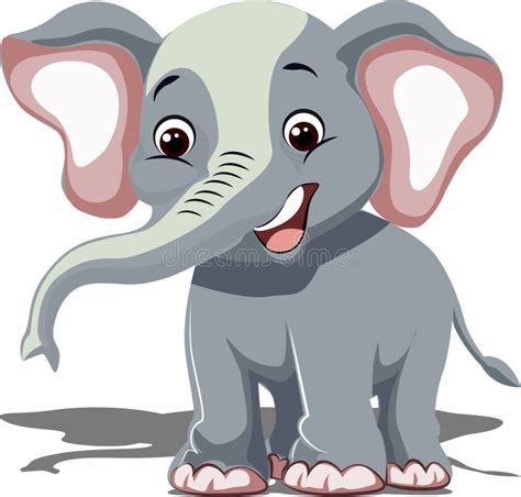 Dibujo Curado De Un Elefante Elefante Stock De Ilustración