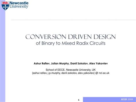 Ppt Conversion Driven Design Of Binary To Mixed Radix Circuits