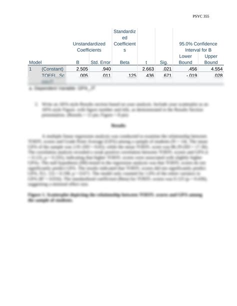 Solution Psyc 355 Liberty University Spss Homework Bivariate Linear