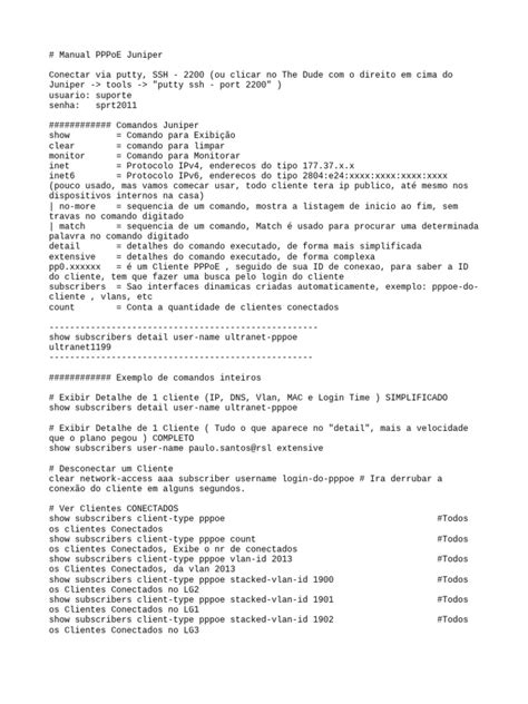 Manual Juniper Pdf Endereço De Ip Protocolos Da Internet