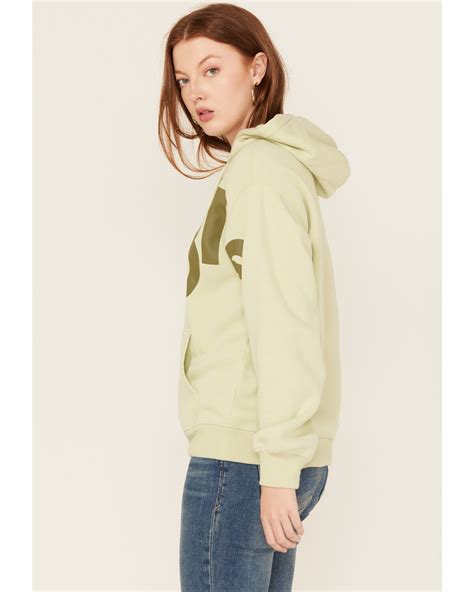 Wrangler Retro Womens Classic Logo Hoodie Green