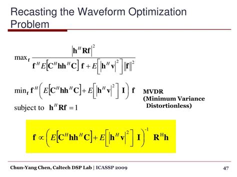 Ppt Joint Mimo Radar Waveform And Receiving Filter Optimization Powerpoint Presentation Id