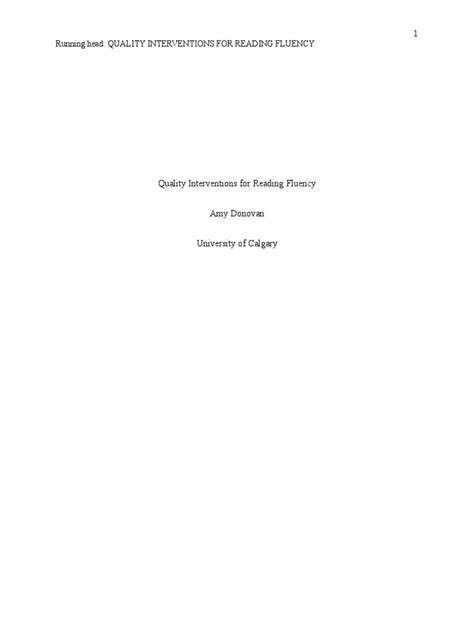 Paper Reading Fluency Pdf School Psychology Reading Comprehension