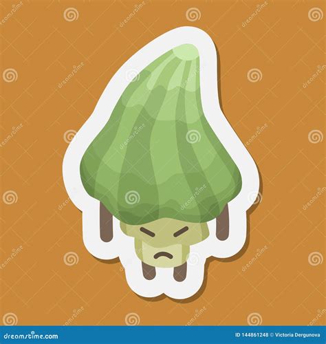 Emoticon Divertido De La Seta Avatar Ilustración Del Vector