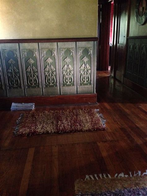 Lincrusta Gothic Dado 1964 Hanged In Kitchen To Form Wainscot Faux Walls Victorian Home