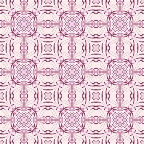 Seamless Abstract Geometric Floral Monochrome Surface Pattern Stock Illustration Illustration