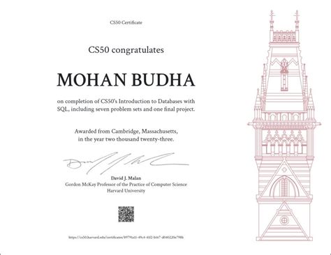 mohan budha on linkedin cs50 sql databasemanagement datascience