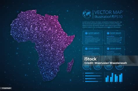 Modèle Dinfographie De Carte Du Continent Africain Pour Diagramme