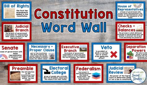 Constitution Word Wall For Constitution Vocabulary Wo Constitution