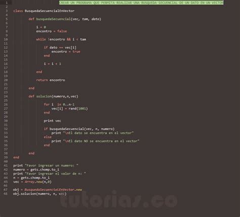 POO Funciones Ruby Funcion Busqueda Secuencial En Vector