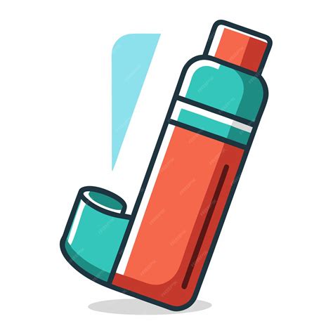 Inhaler Design Essential Medical Device Illustration Premium Ai