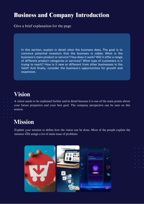 E Commerce Business Plan Template Oak Business Consultant