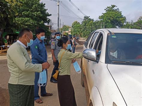 မိုင်းရယ်မြို့၌ ဌာနဆိုင်ရာများစုပေါင်း၍ ပါးစပ်နှင့်နှာခေါင်းစည်းများ