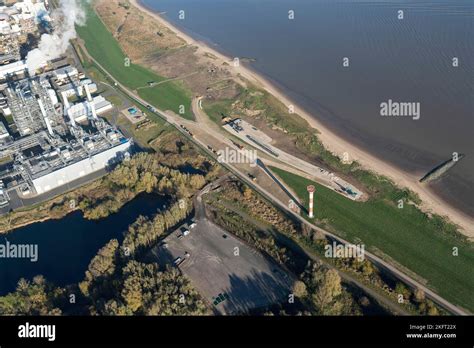 Aerial View Of The Construction Site Of The Floating Lng Terminal Stade