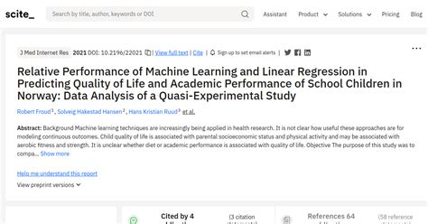 Relative Performance Of Machine Learning And Linear Regression In