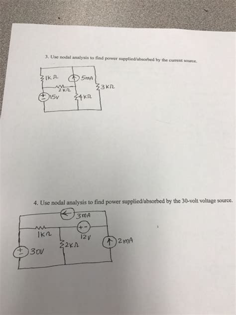 solved use nodal analysis to find power supplied absorbed by