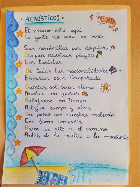 Ejemplos De Los Acrósticos Ejemplos De Acrósticos 7 Maneras