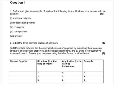Solved Question 1 1 ﻿define And Give An Example Of Each Of