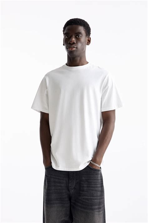 Basic Short Sleeve Cotton T Shirt Pullandbear