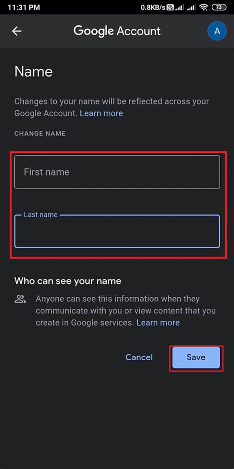 Change Your Name Phone Number And Other Info In Google Account