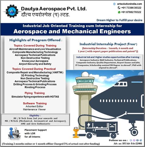 Aerospace Engineering Technology Internship University School
