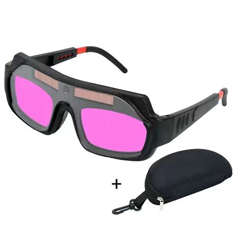 Auto Darkening Welding Goggles Solar Powered Welder Eyes Glasses Anti