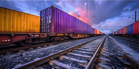 Premium Photo Intermodal Containers On Cargo Trains Symbolize Rapid