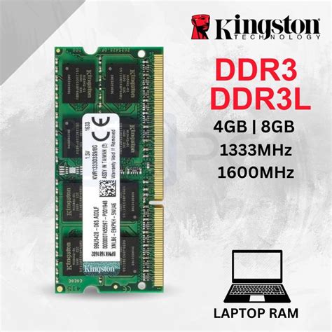 local stock ddr3 ddr3l kingston ram laptop 1333mhz 1600mhz 4gb 8gb